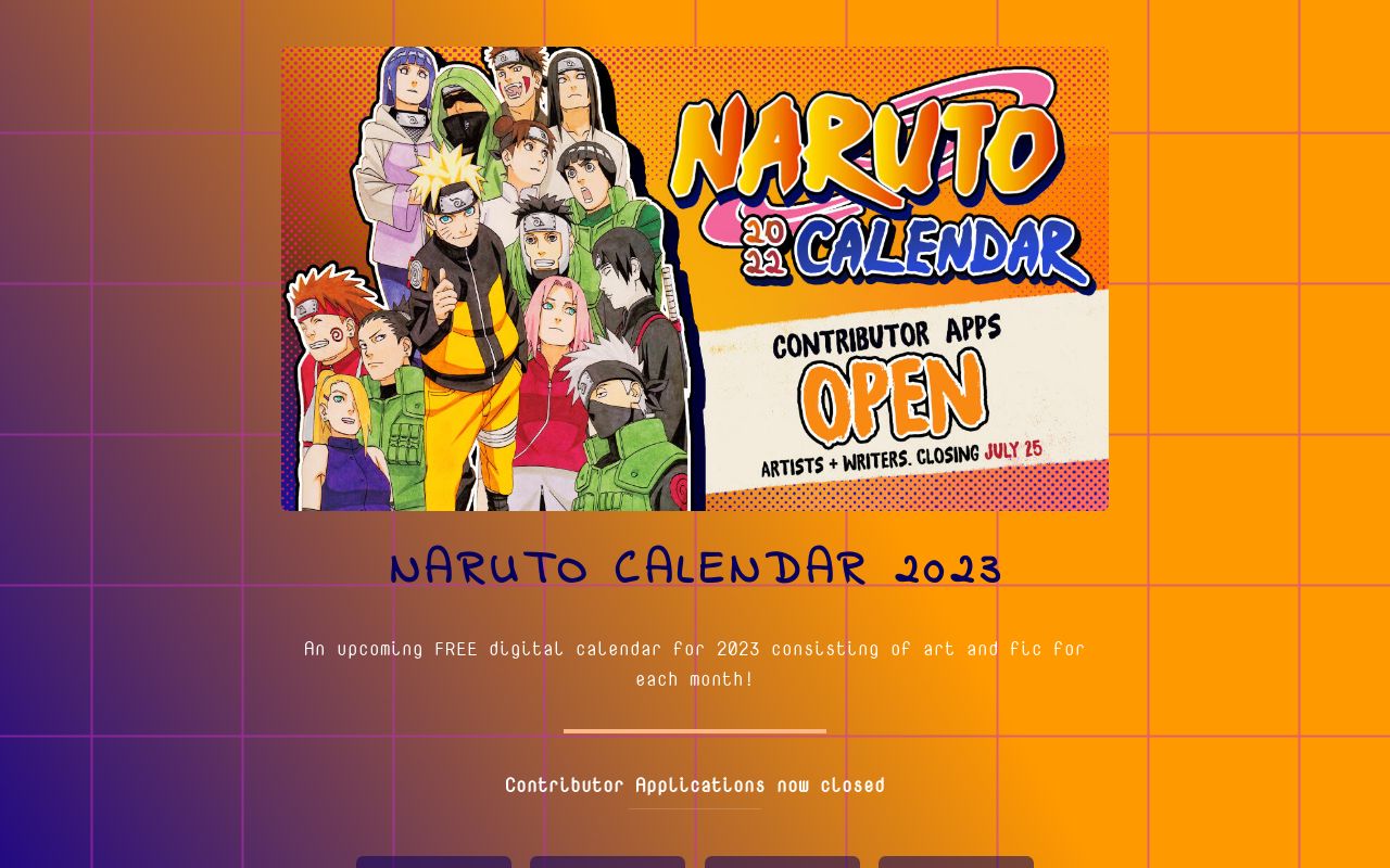 Naruto Calendar 2022